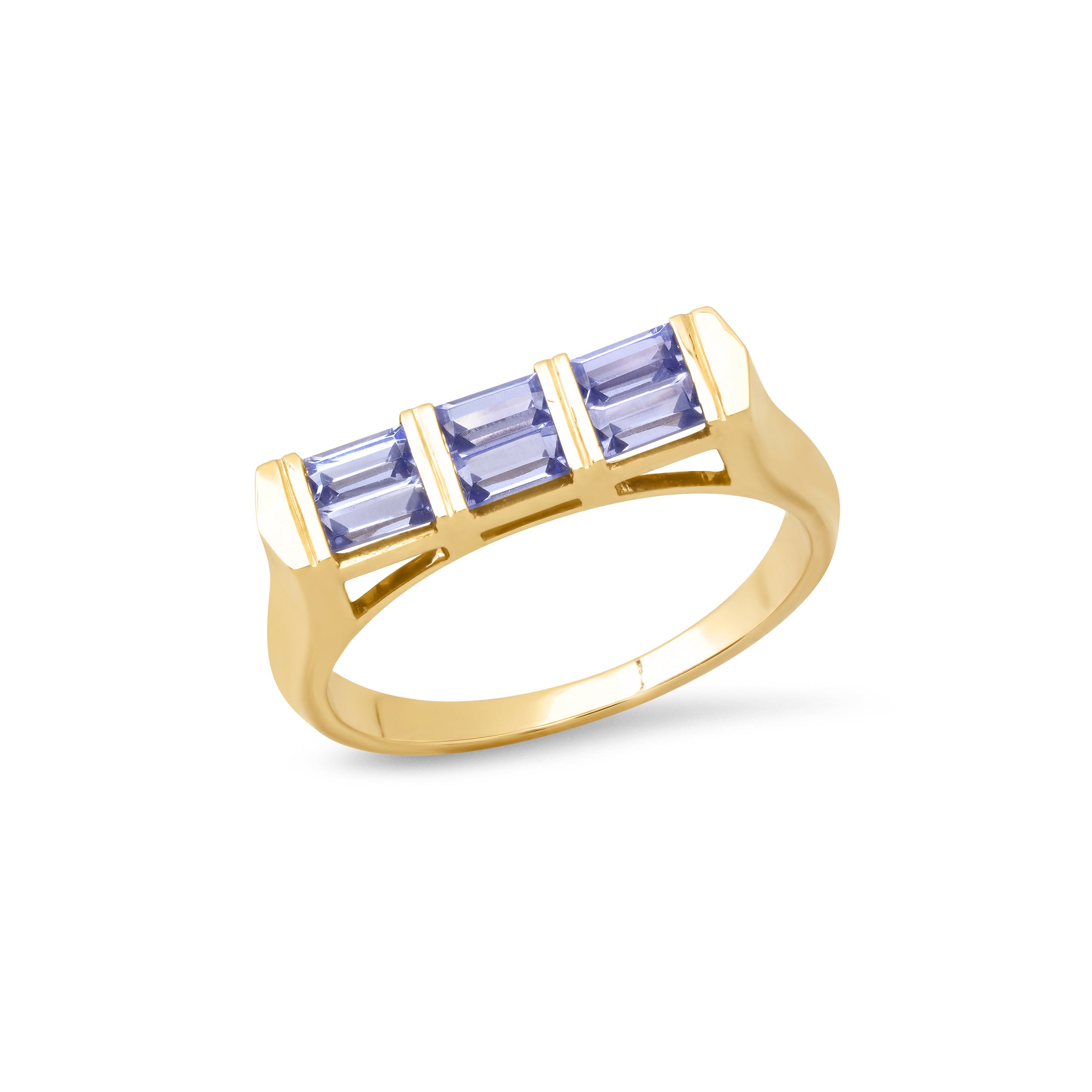 Colorblock Ring in Tanzanite – helena rose jewelry