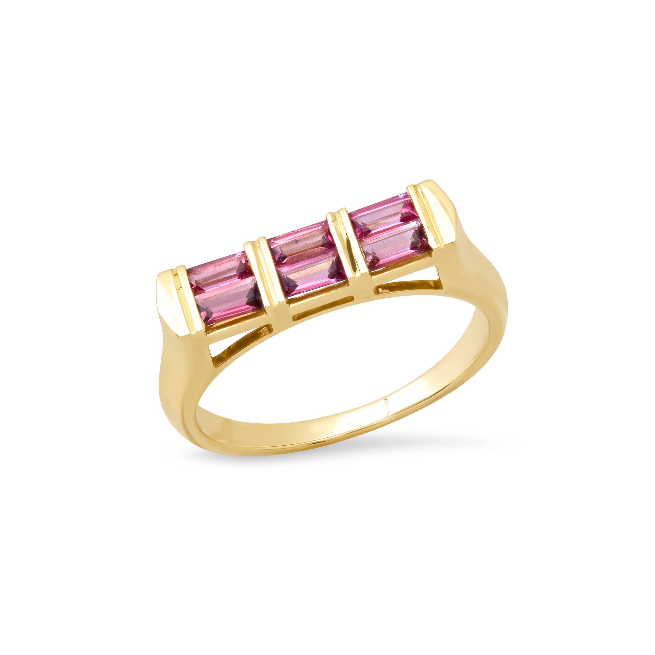 Colorblock Ring in Pink Tourmaline – helena rose jewelry