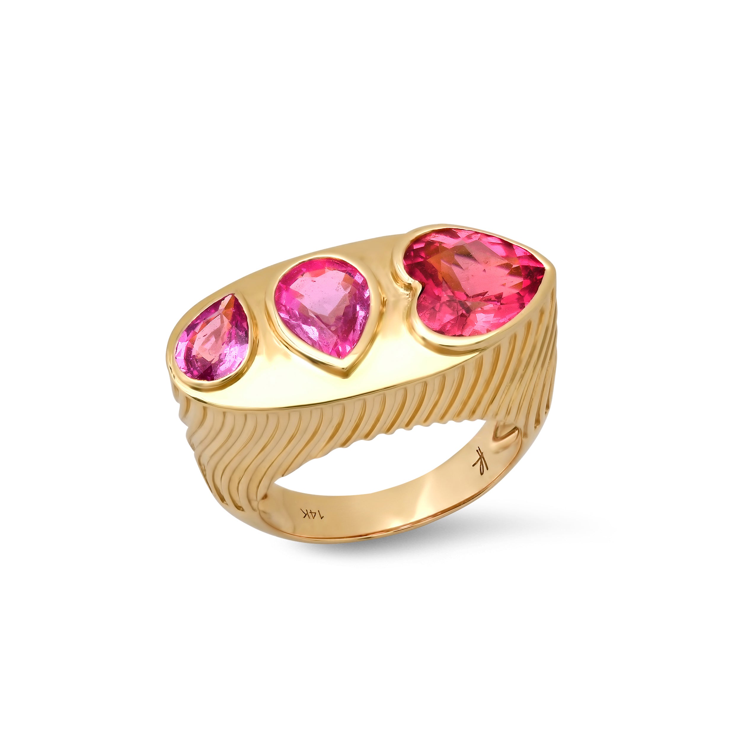 Ripple Ring in Tourmaline and Pink Sapphire – helena rose jewelry
